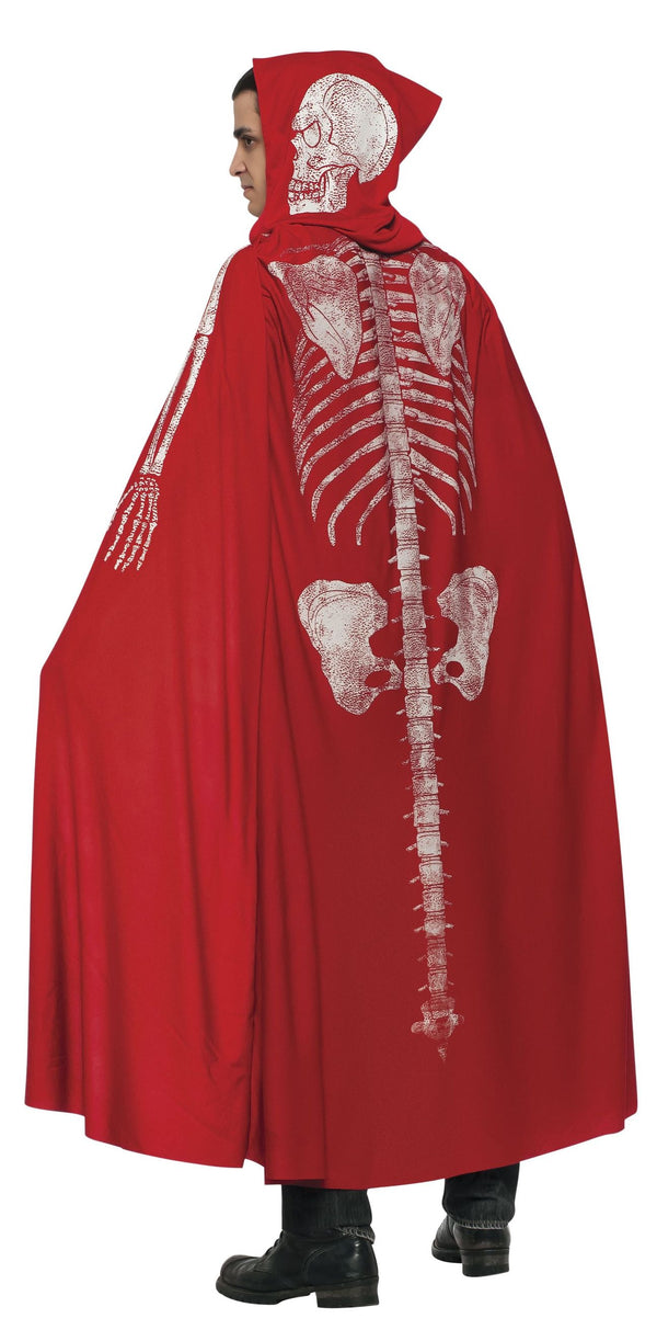 Red Skeleton Cape - Mystique Costumes
