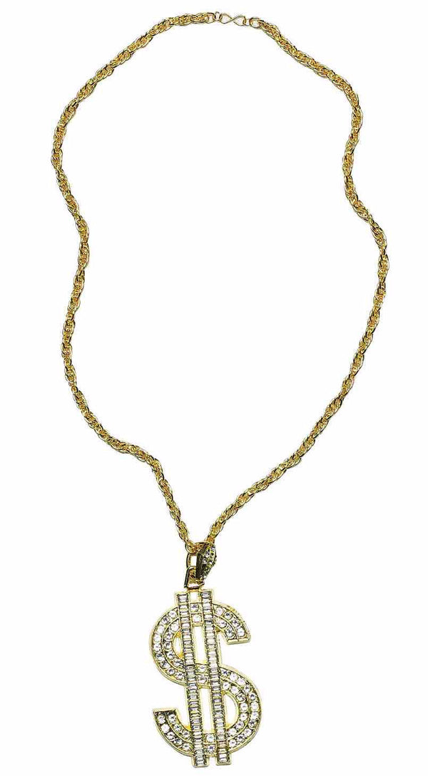 Big Daddy Dollar Sign Necklace - Mystique Costumes