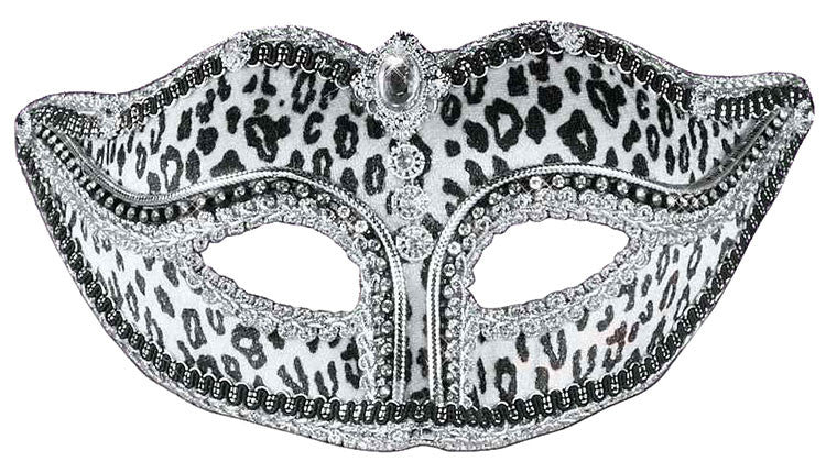 Snow Leopard Venetian Mask - Mystique Costumes