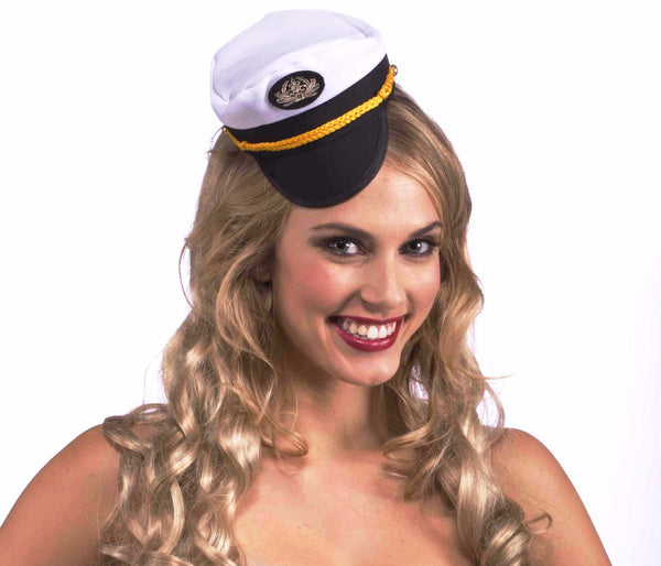 Lady in the Navy Mini Captain Hat - Mystique Costumes