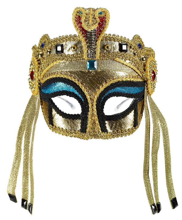 Egyptian Mask with Glasses Gold - Mystique Costumes