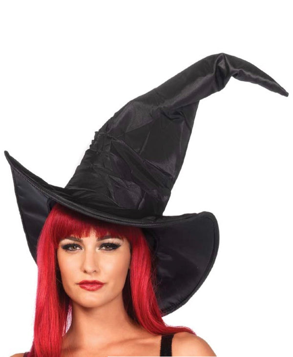 Large Ruched Witch Hat - Mystique Costumes