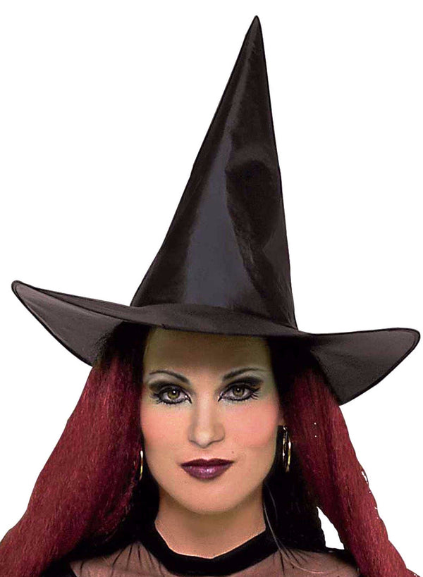 Witch Taffeta Hat Black - Mystique Costumes