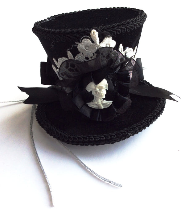 Skeleton Mini Top Hat - Mystique Costumes