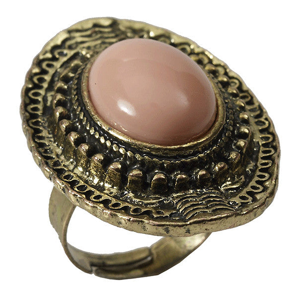 Medieval Fantasy Pink Stone Ring - Mystique Costumes