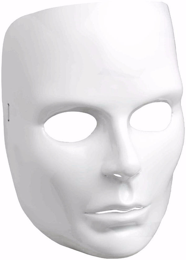 White Face Mask - Mystique Costumes