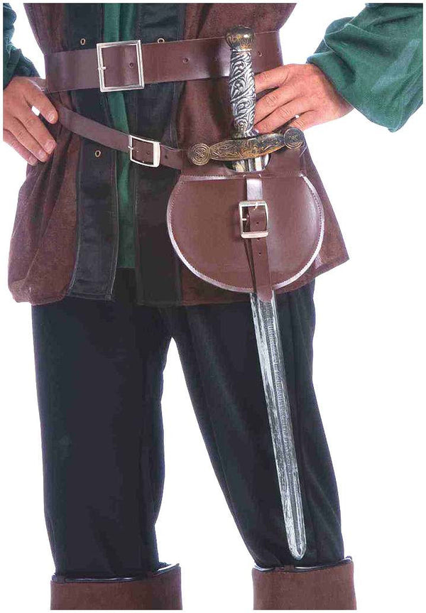 Medieval Double Wrap Belt & Sword - Mystique Costumes